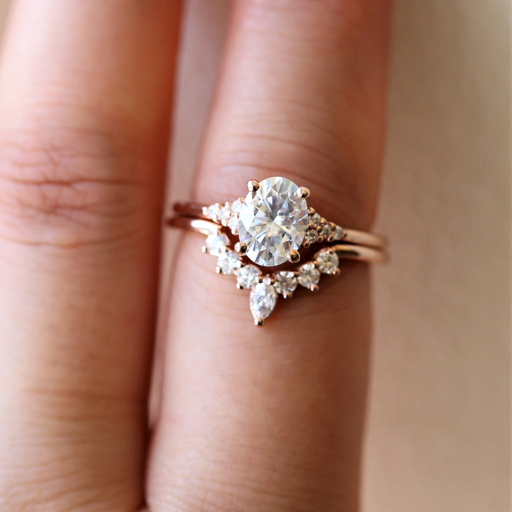 Marjorie 14kt Gold Tiara Crown Diamonds Nesting Ring | Rosados Box